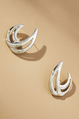 Cutout C-Shaped Earrings | Anthropologie