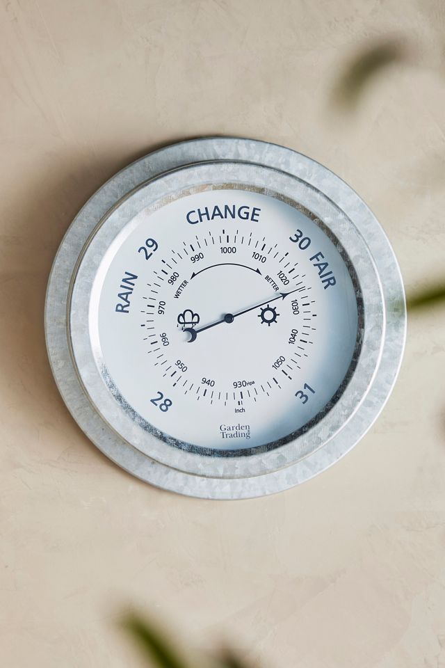 Galvanized Steel Barometer | Anthropologie