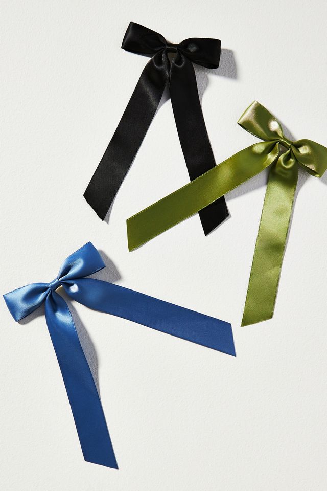 Large Classic Hair Bows, Set of 3 | Anthropologie