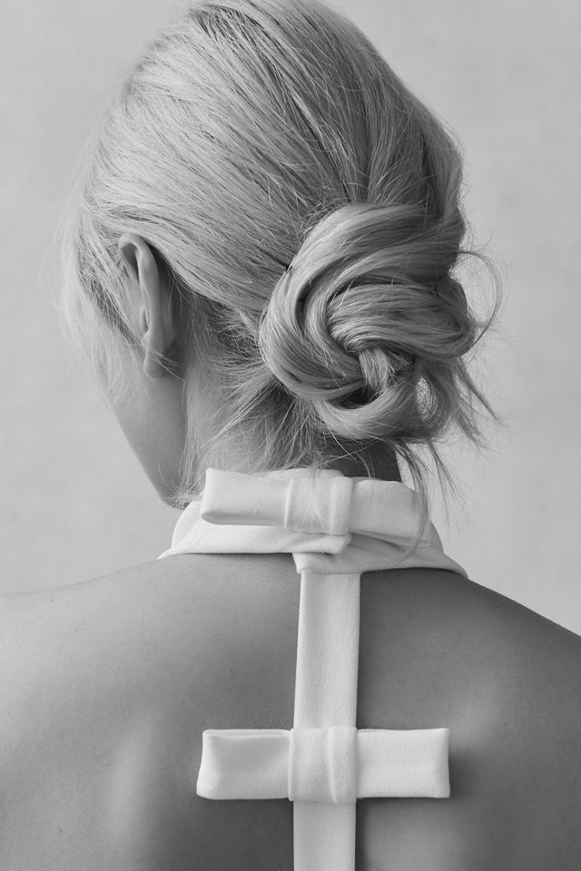 BHLDN High-Neck Bow-Back Mini Dress | Anthropologie