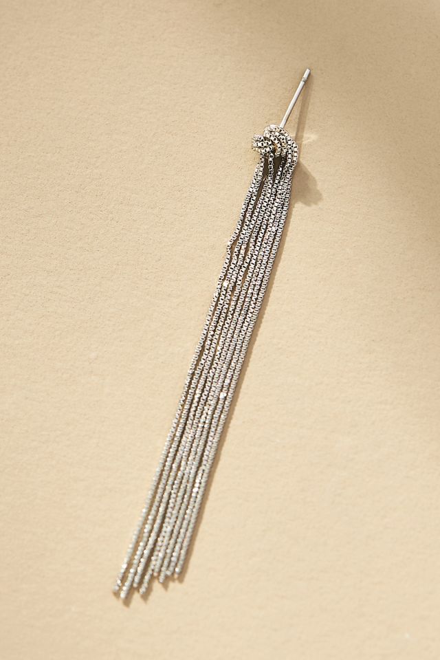 Knotted Chain Fringe Drop Earrings | Anthropologie
