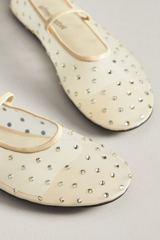 Jeffrey Campbell Swan Lake Gem Mesh Flats | Anthropologie