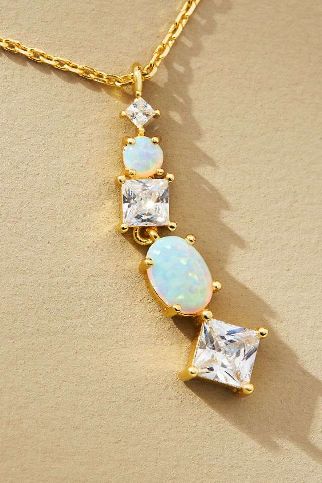 Vertical Stone Drop Necklace | Anthropologie