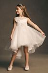 Princess Daliana Tulle High-Low 3D Flower Girl Dress | Anthropologie