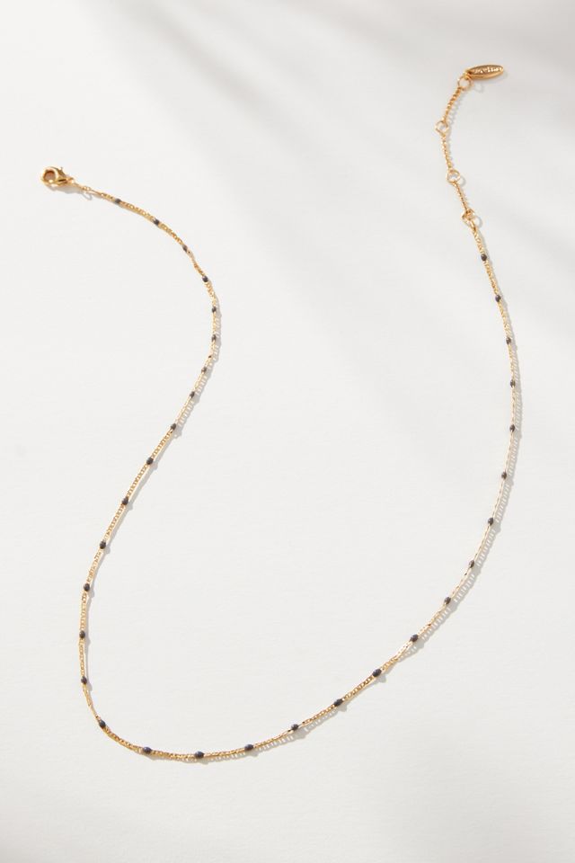 Delicate Bead Necklace by Anthropologie in Red