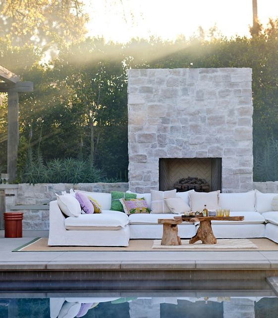Tassa Outdoor Modular Armless Sectional | AnthroLiving