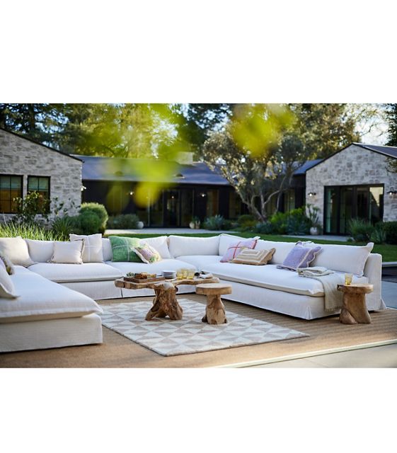 Tassa Outdoor Modular Armless Sectional | AnthroLiving