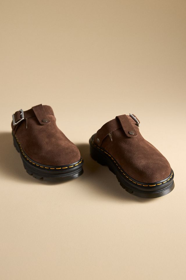 Dr. Martens Zebzag Suede Slingback Platform Mules | Anthropologie