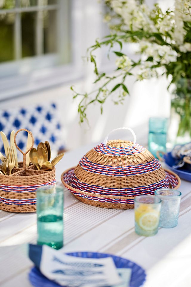 Americana Woven Rattan Food Cover | Terrain