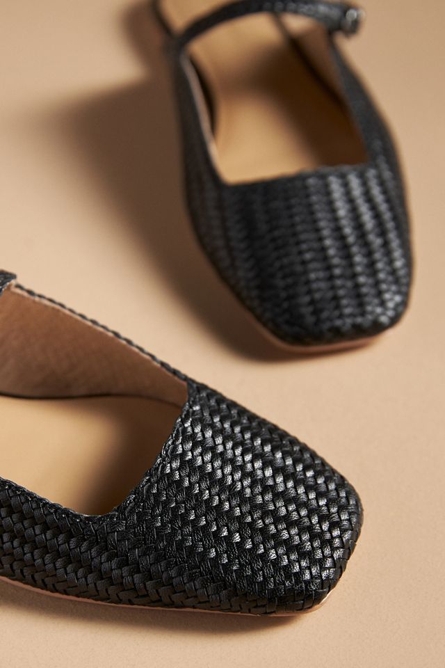 By Anthropologie Woven Mary Jane Slides | Anthropologie