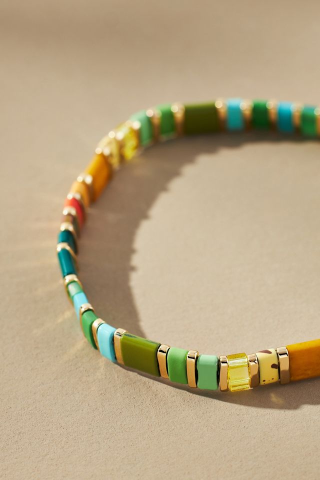 Colourful Beaded Chicklet Bracelet | Anthropologie UK