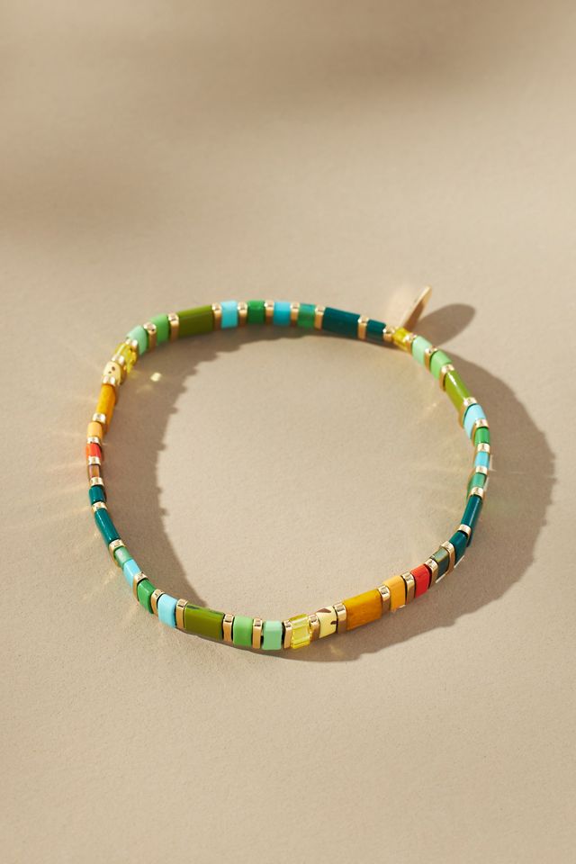 Colourful Beaded Chicklet Bracelet | Anthropologie UK