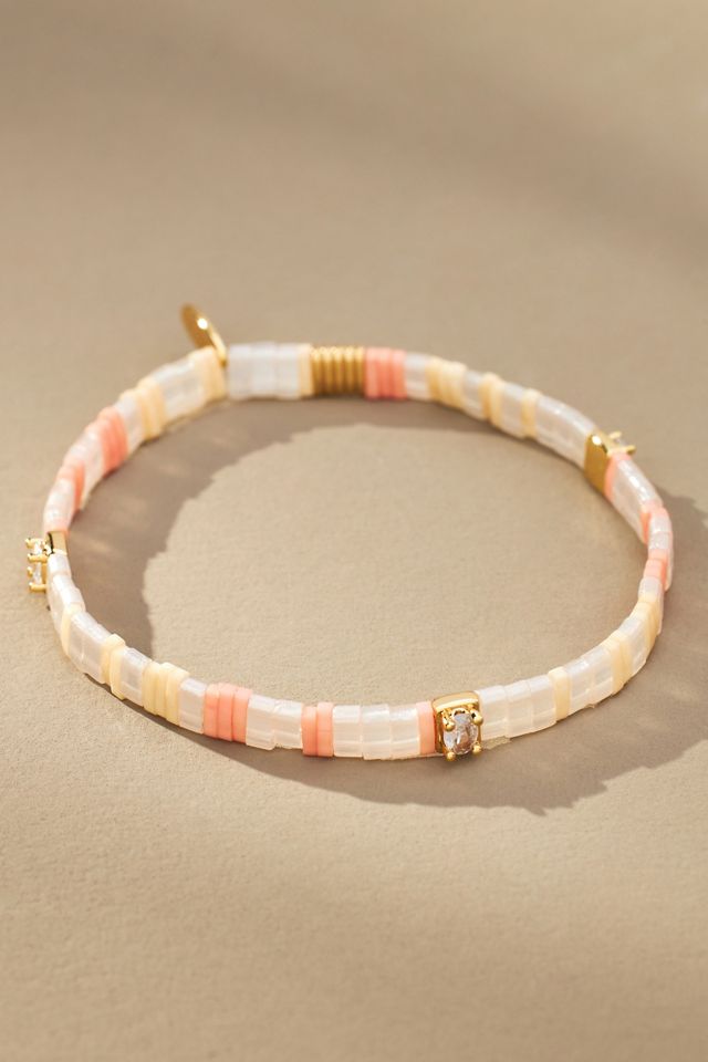 Colorful Beaded Chicklet Bracelet | Anthropologie