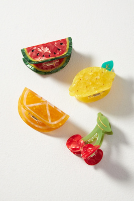 Small Fruit Claw Clips, Set of 4 | Anthropologie