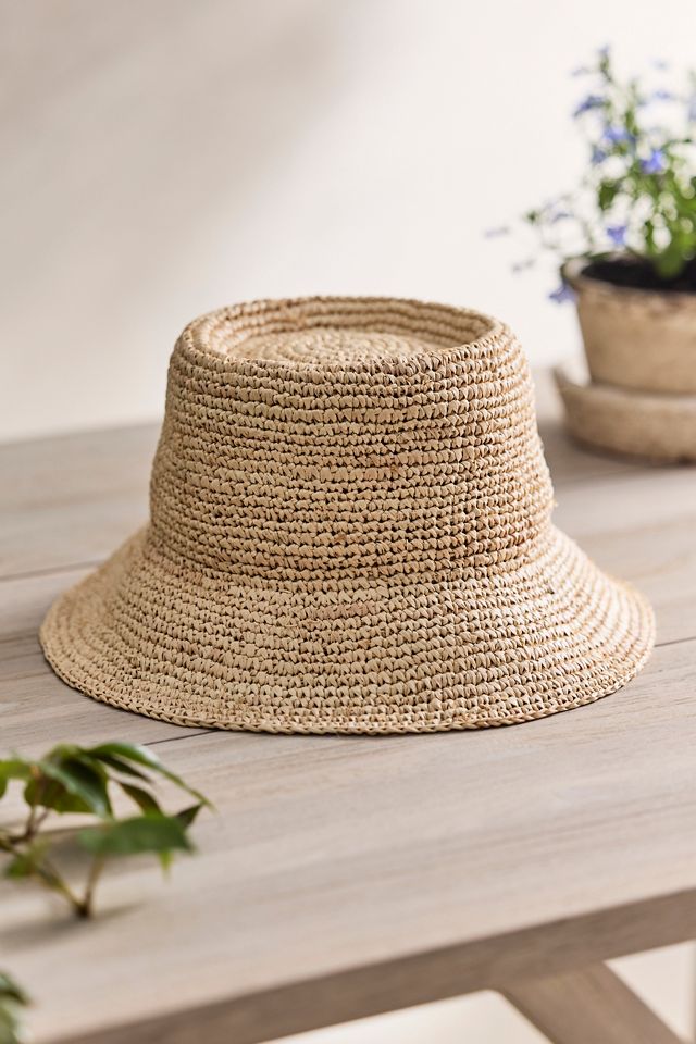 Crocheted Raffia Bucket Hat | Terrain