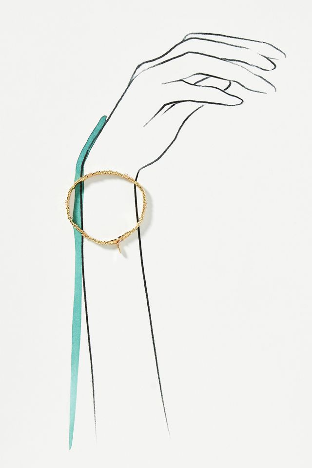 Beaded Chicklet Bracelet | Anthropologie