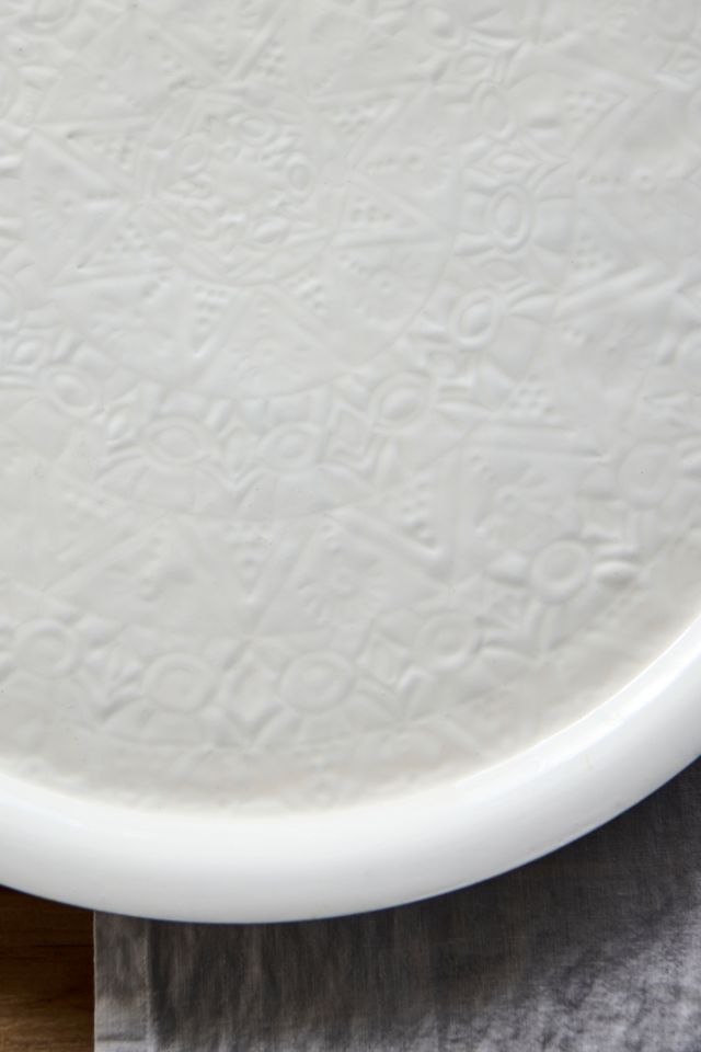 Patterned Enamel Serving Tray | AnthroLiving