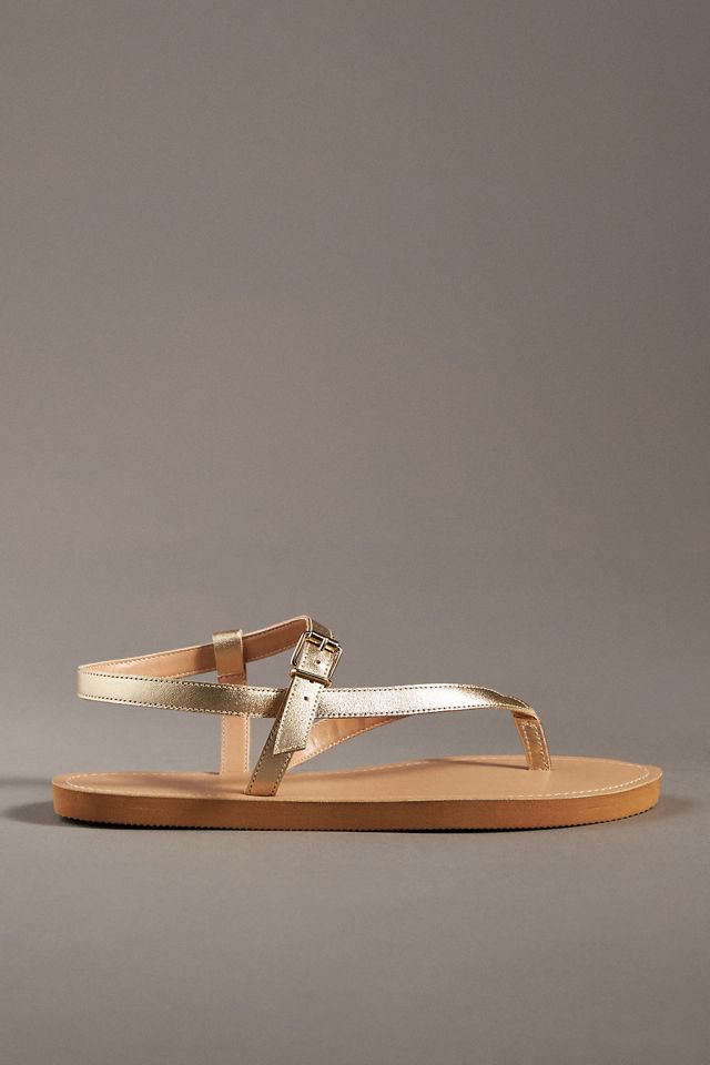 Pilcro Leather Toe-Strap Sandals | Anthropologie UK