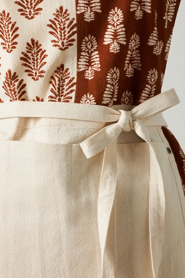 Trudy Block Print Apron | AnthroLiving