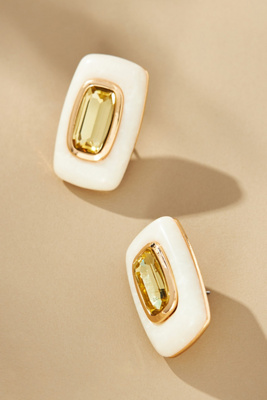 Preppy Rectangle Post Earrings | Anthropologie
