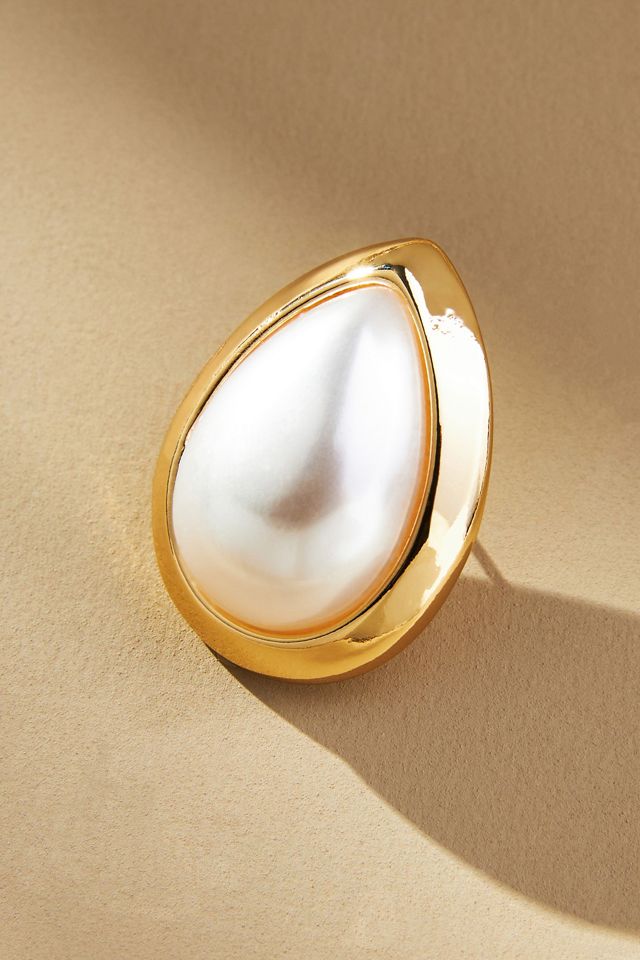 Teardrop Pearl Post Earrings | Anthropologie
