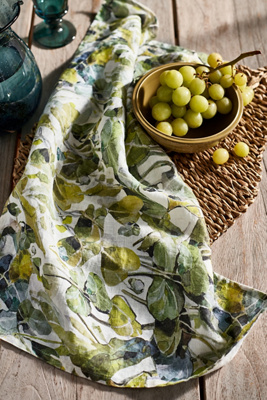 Lotus Linen Dish Towel | AnthroLiving