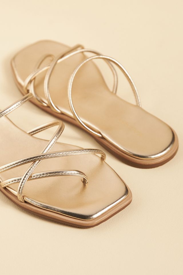 Kaanas Kapok Square-Toe Strappy Slides | Anthropologie