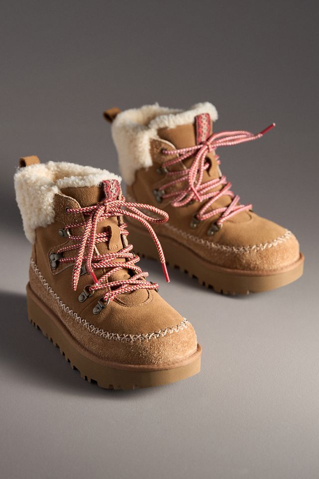 UGG® Classic Alpine Lace-Up Boots | Anthropologie
