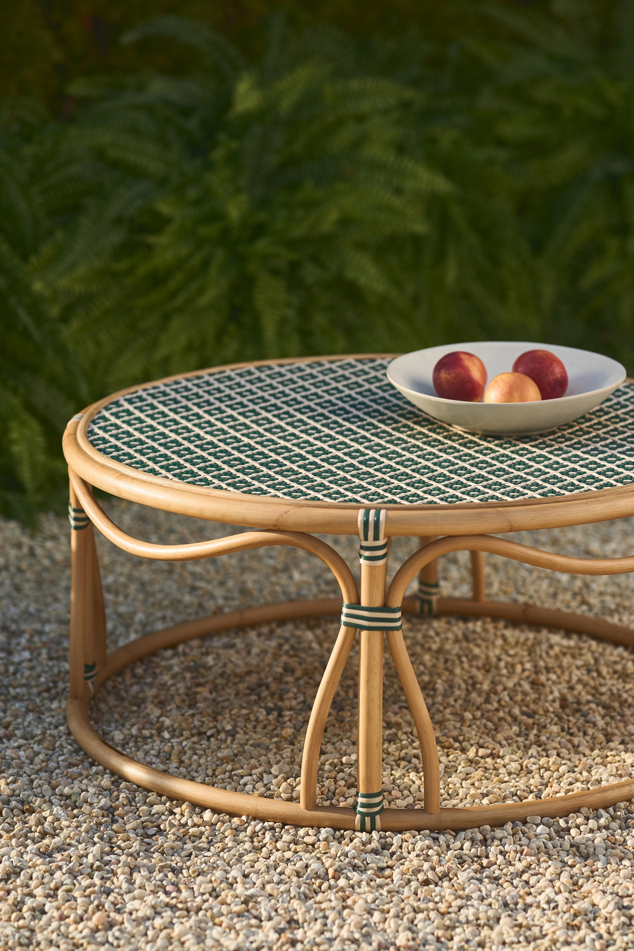 Anthropologie Coastal Indoor Outdoor Rattan Coffee Table The Summit at Fritz Farm