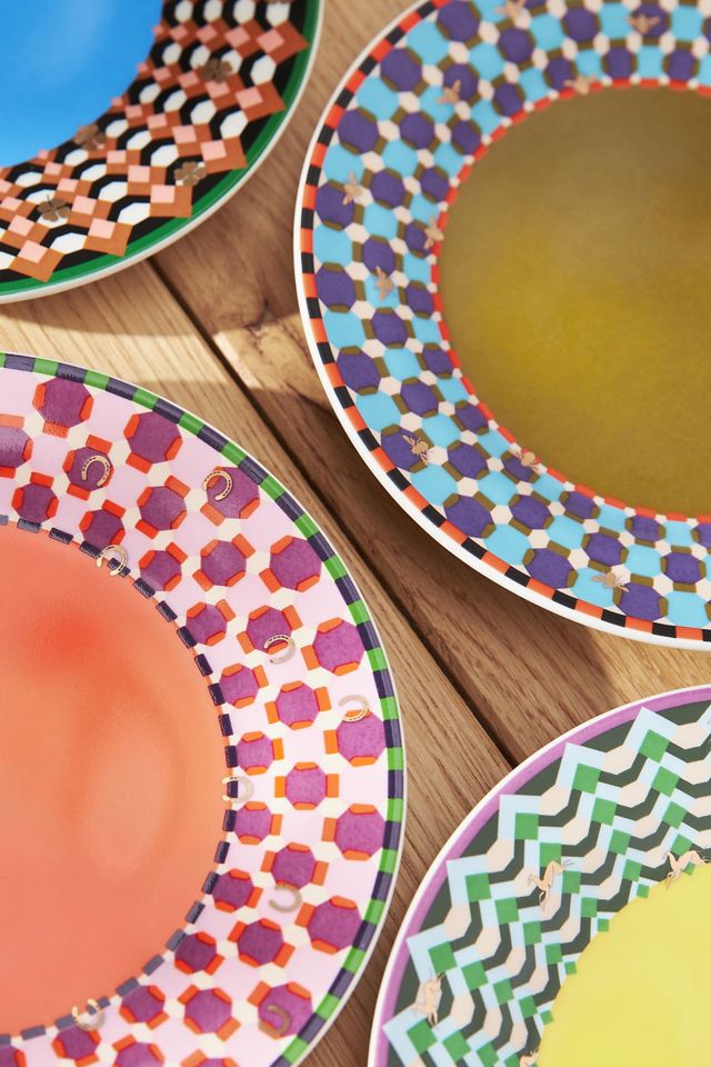 Parker Canapé Plates, Set of 4 | AnthroLiving