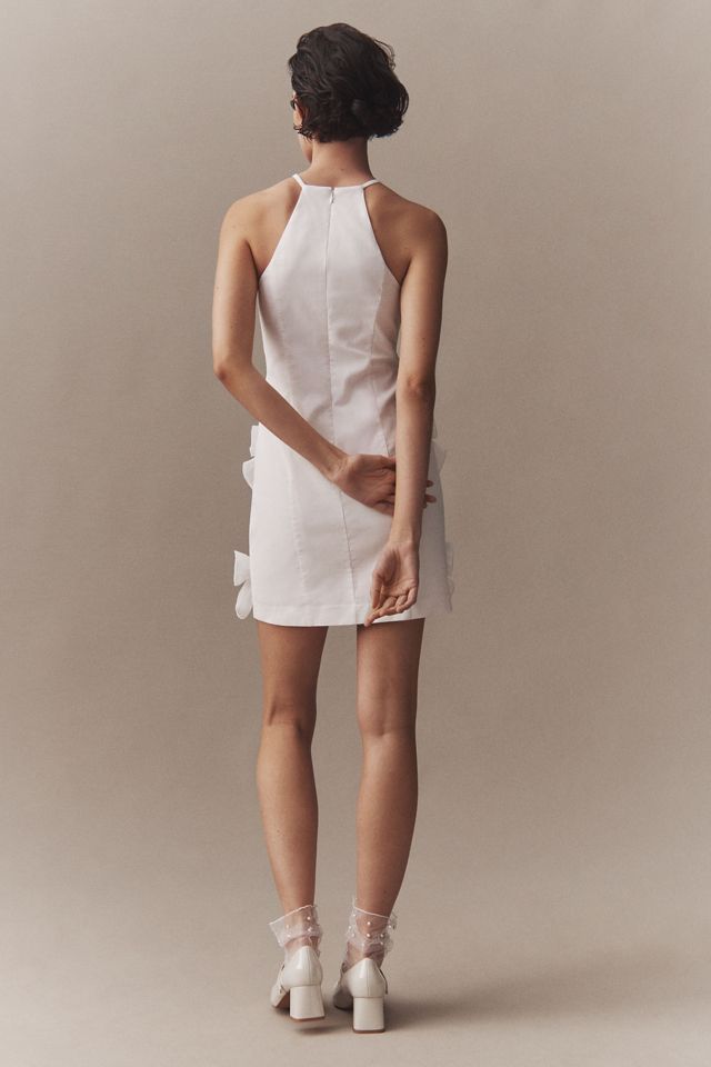 Bhldn Sleeveless Allover Bow High Neck Mini Dress Anthropologie