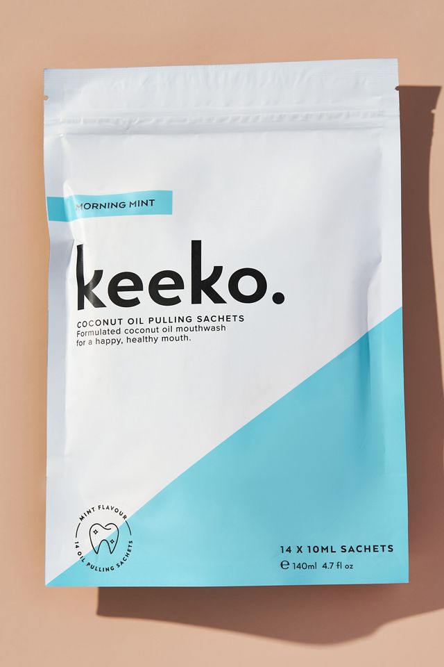 Keeko Morning Mint Oil Pulling Mouthwash Sachets | Anthropologie