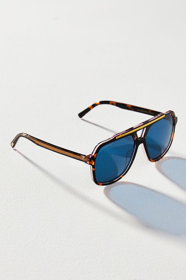 Transparent x Anthropologie Ryan Aviator Sunglasses | Anthropologie