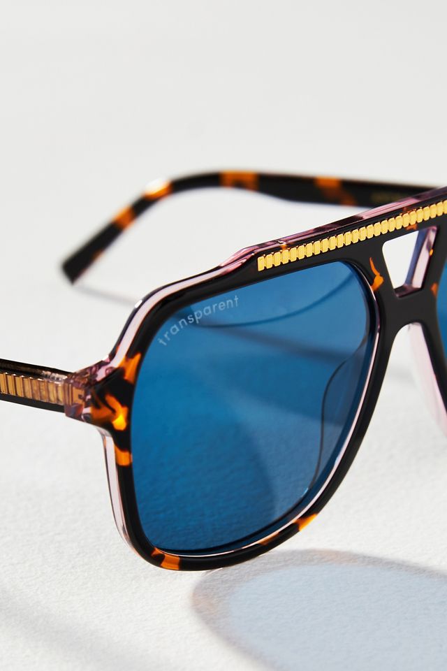 Transparent x Anthropologie Ryan Aviator Sunglasses | Anthropologie