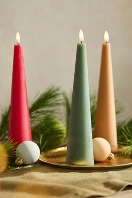 Flameless Wax Cone Candle | AnthroLiving