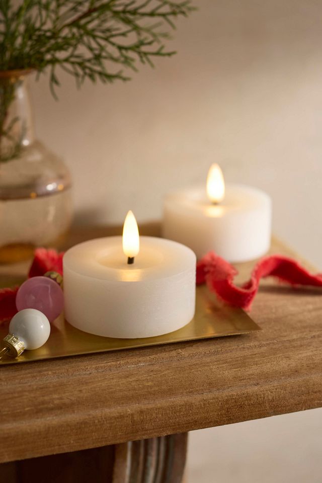Flameless Wax Tea Lights, Set of 2 | Terrain