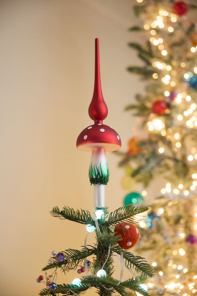 Glass Mushroom Tree Topper | Anthropologie