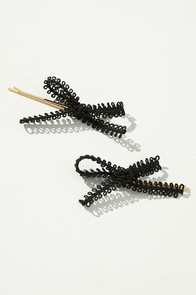 Room Shop Lace Bow Bobby Pins, Set of 2 | Anthropologie