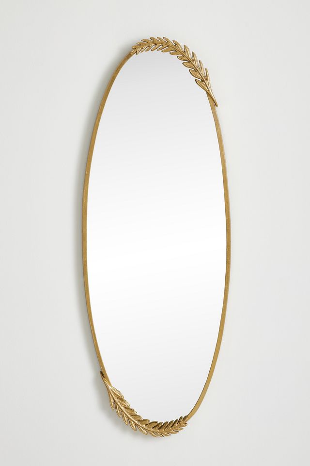 Olive Leaf Oval Wall Mirror | AnthroHome