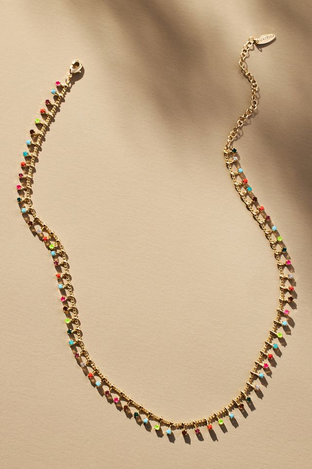 Crystal Charm Collar Necklace | Anthropologie
