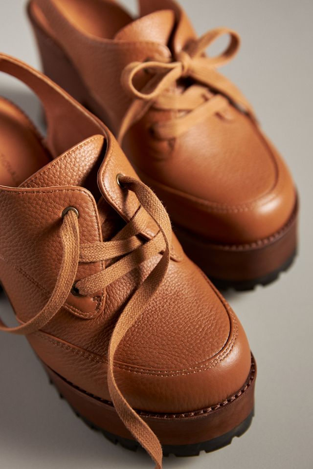 Intentionally Blank Wooden Heeled Clogs | Anthropologie
