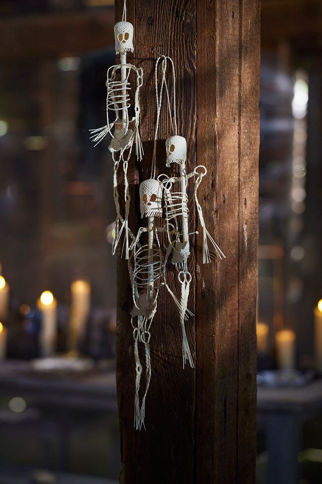 Hanging Woven Palm Skeleton | AnthroLiving