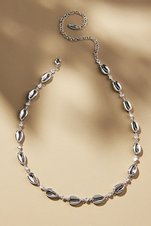 Crystal Puka Shell Necklace | Anthropologie