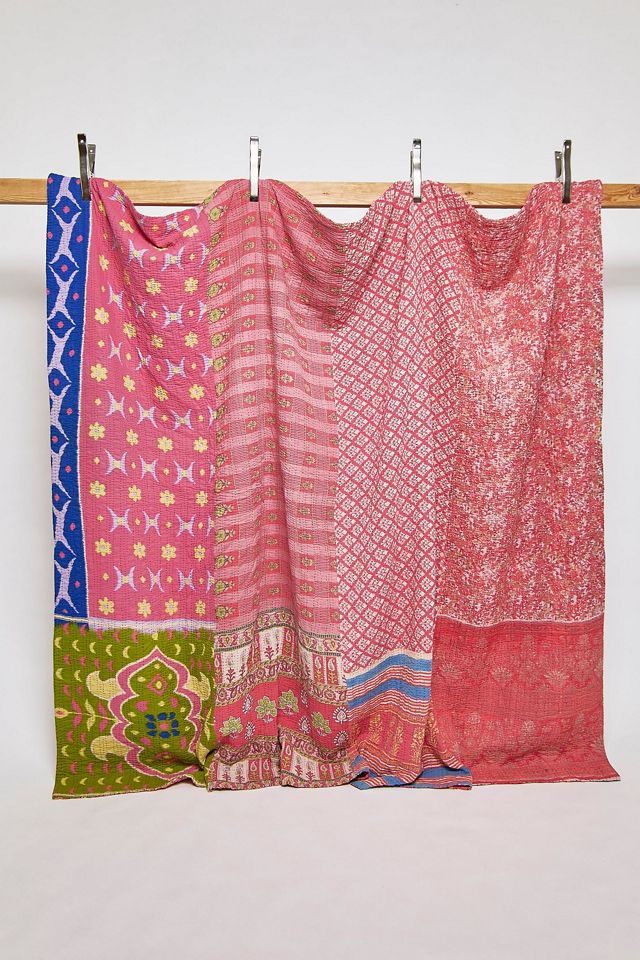 Anchal King Vintage Kantha Quilt No. K230701 | AnthroLiving