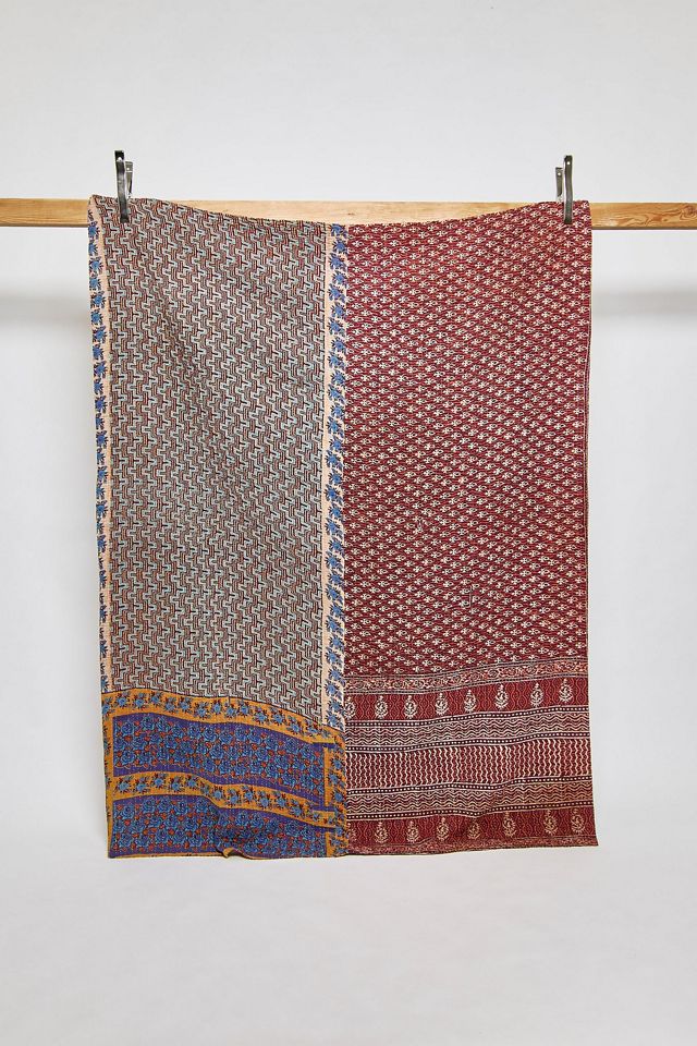 Anchal Twin Vintage Kantha Quilt No. T230704 | AnthroLiving