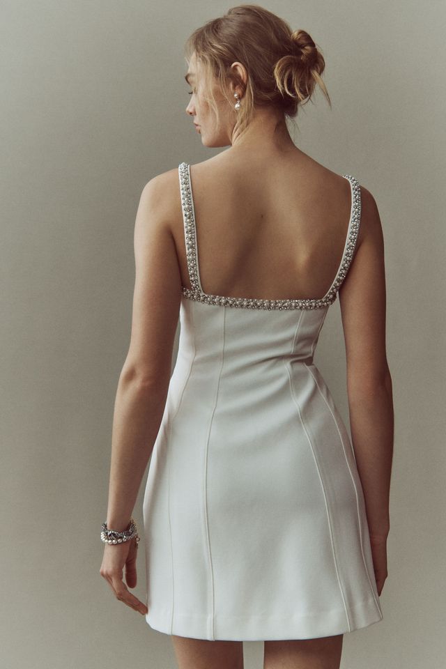 Bhldn Deco Square Neck Mini Dress Anthropologie
