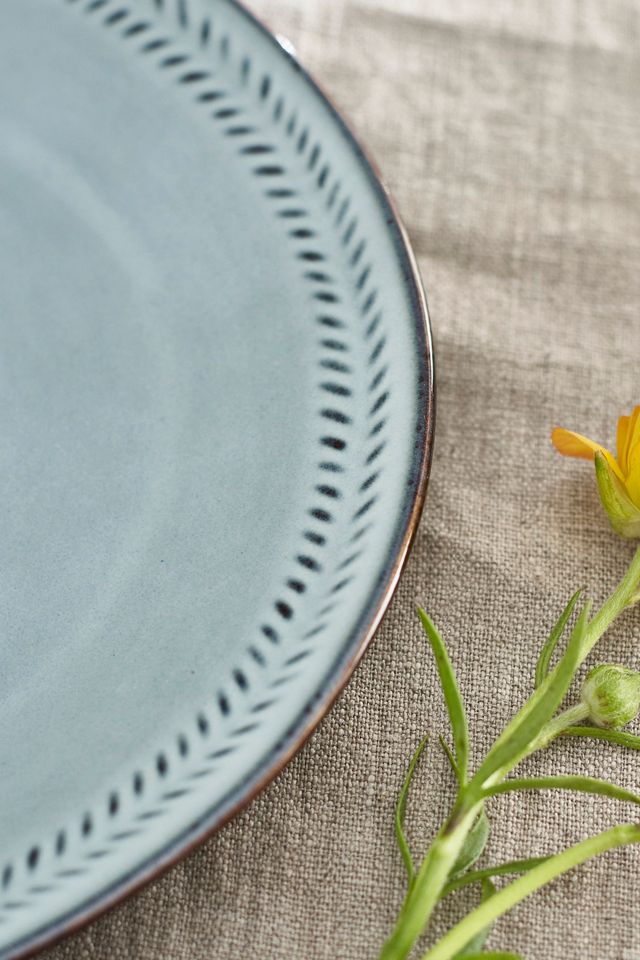 Dashed Rim Stoneware Side Plate Anthroliving