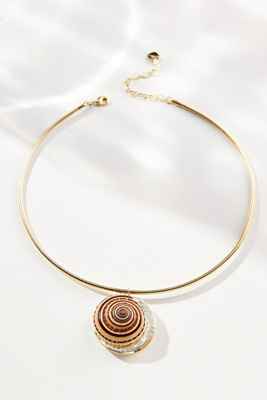 Swirl Shell Collar Necklace | Anthropologie