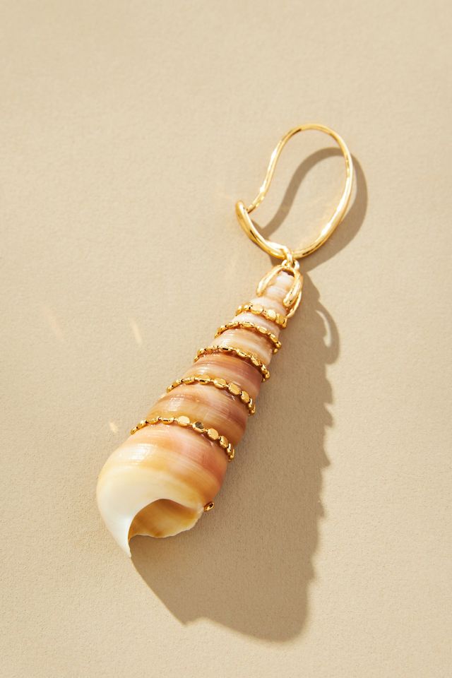 Long Shell Drop Earrings | Anthropologie