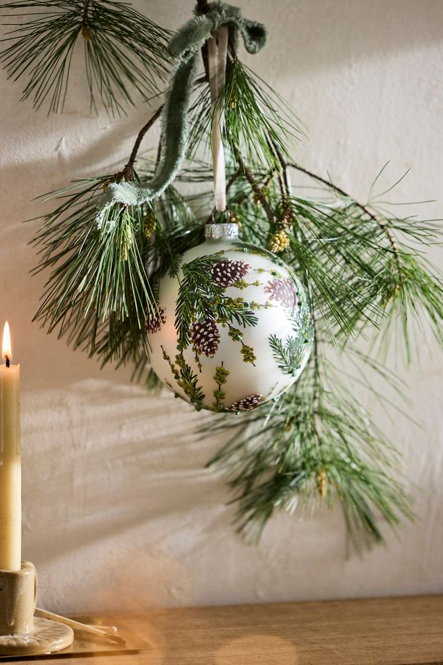 Bough + Cone Globe Ornament | AnthroLiving